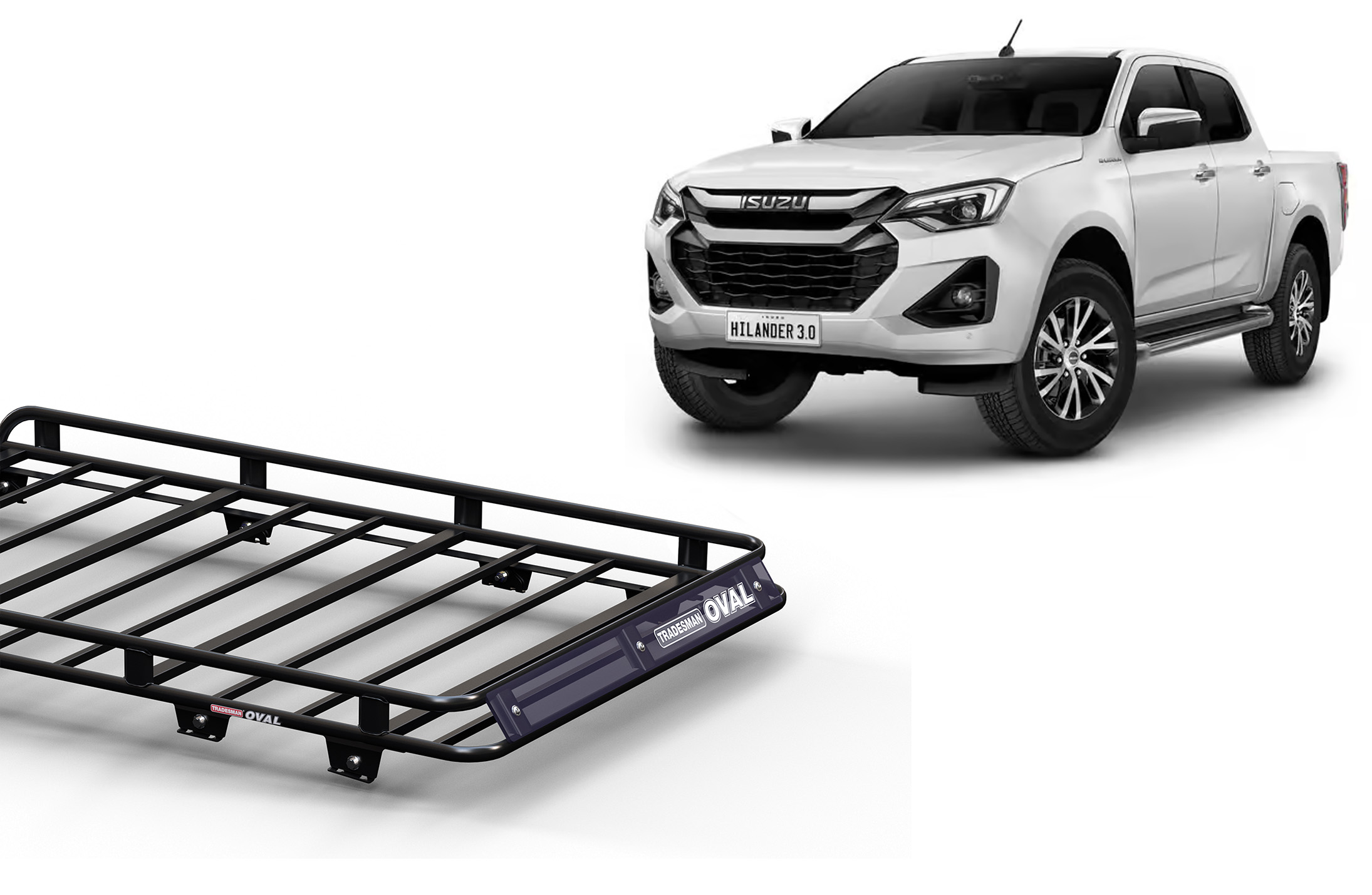 Isuzu D-max Dual Cab (2020 - Current) Oval Steel Platform - Wedgetail